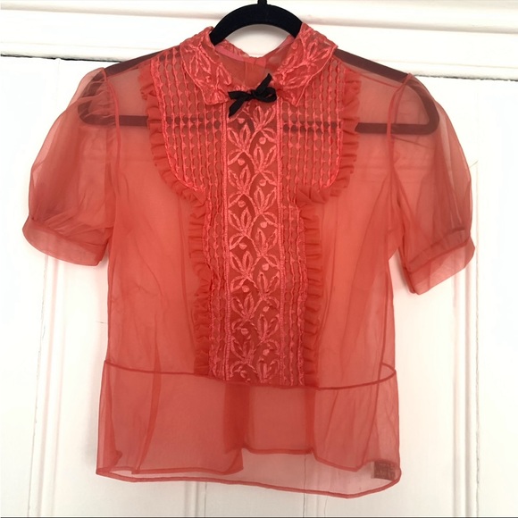 Tops | 2 For 5 Vintage Sheer Top | Poshmark